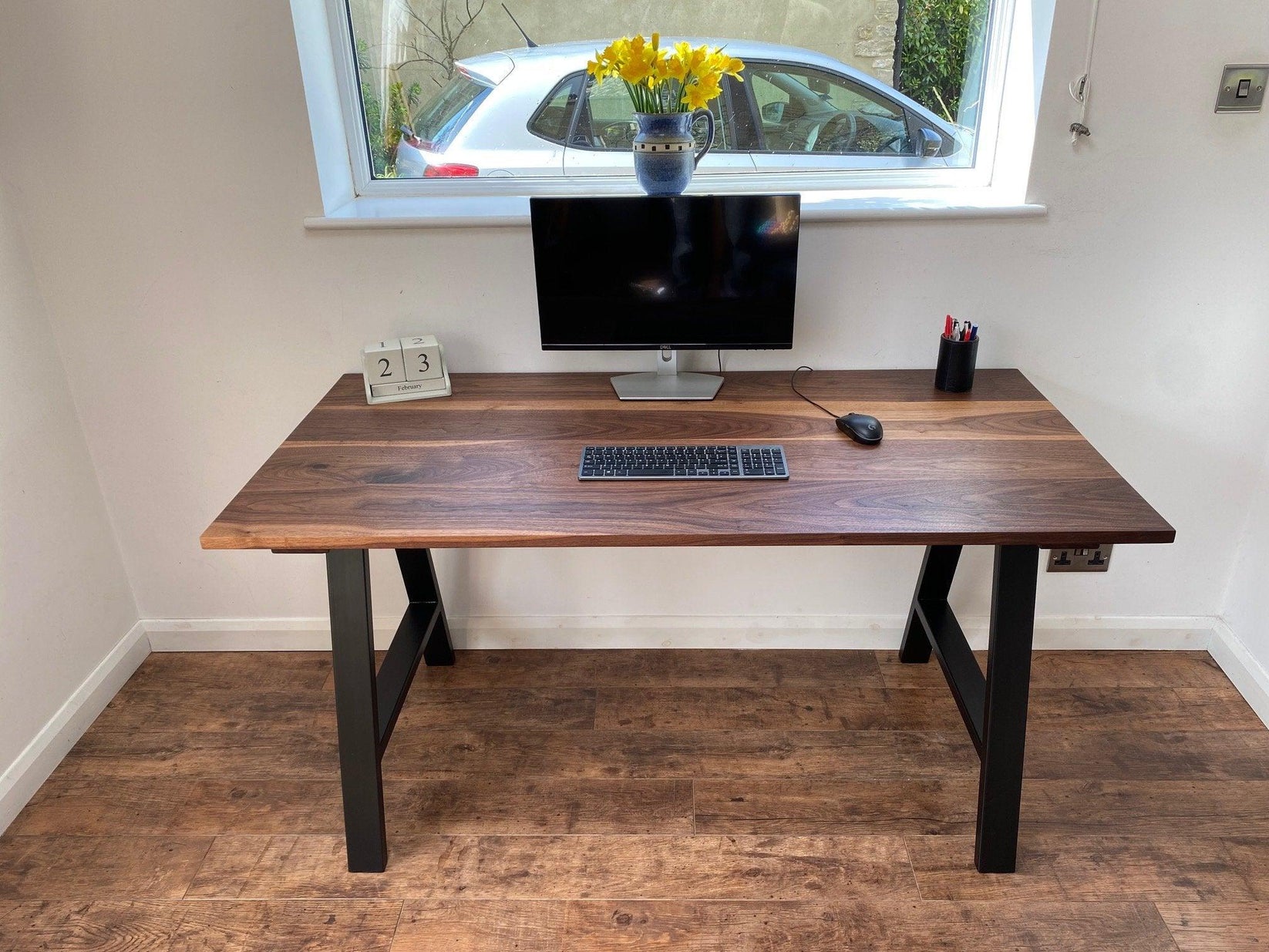 Black Walnut Desk For Office Computer Work – The Somerset Workshop